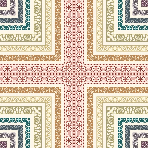 Intricate Geometric Borders Pattern with Earthy Color Palette | Jiffy ...