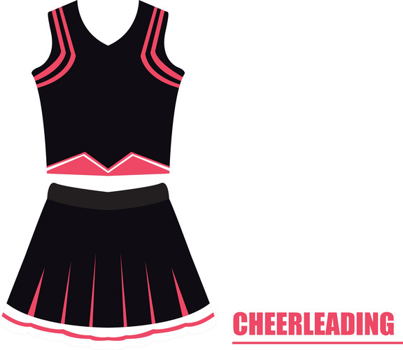 Isolated Cheerleading Uniform On A White Background, Vector ...