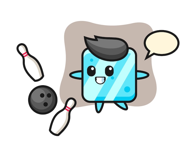 Cute Bowling Ball Character Cheerfully Bowling | Jiffy Designs