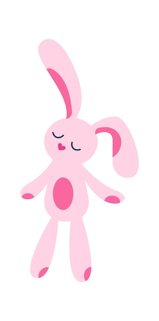 Cheerful Pink Bunny Rabbit Cartoon Character Illustration | Jiffy Designs