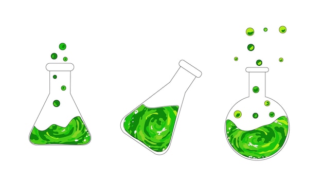 Vibrant Green Science Beaker Collection for Versatile Designs | Jiffy ...