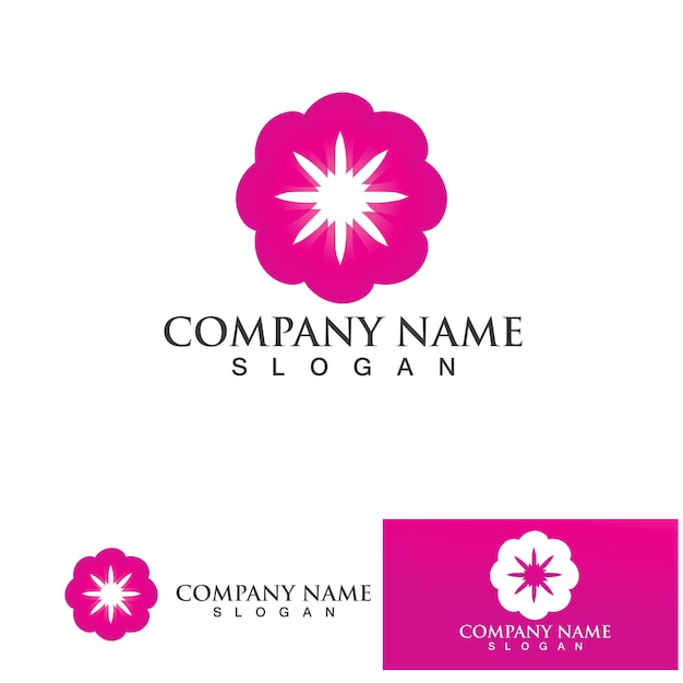 Vibrant Floral Emblem with Radiant Star Design | Jiffy Designs