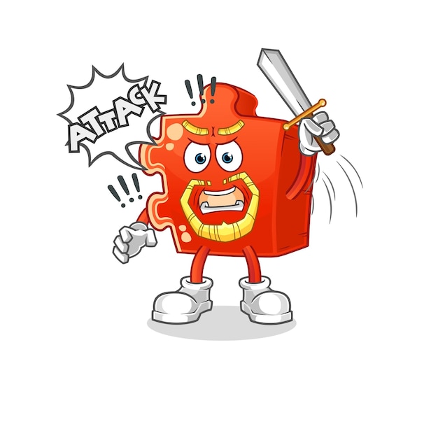 Fiery Red Superhero Pepper Brandishing Sword in Action | Jiffy Designs