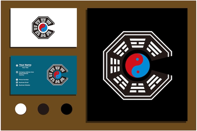 Vibrant Taoist Yin Yang Symbol and Korean Flag Motifs | Jiffy Designs