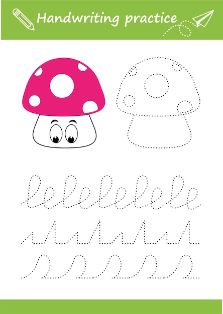 Adorable Mushroom Handwriting Practice for Kids | Jiffy Designs