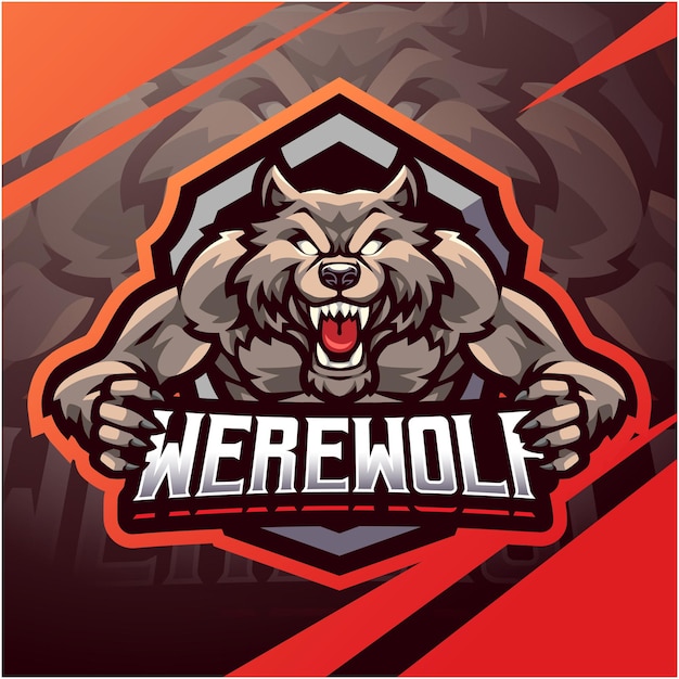 Fierce Werewolf Mascot Emblem with Intense Gaze | Jiffy Designs
