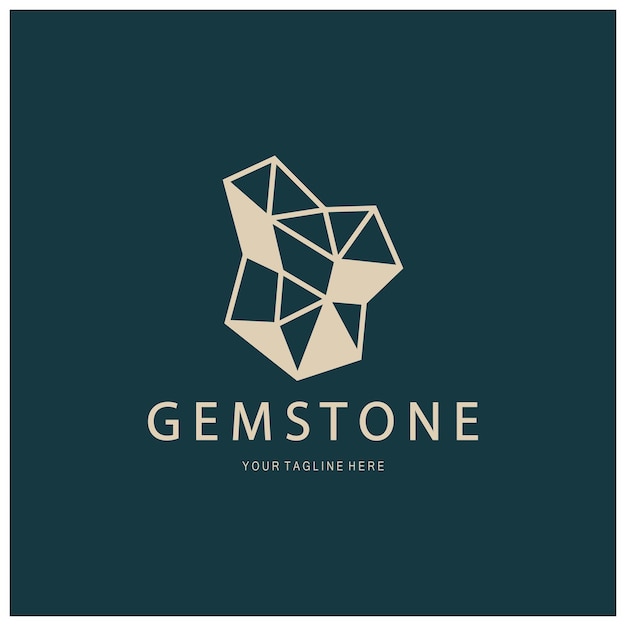 Elegant Geometric Gemstone Logo Design | Jiffy Designs