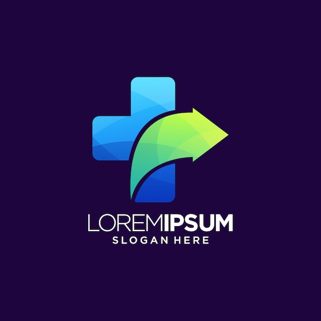 Vibrant Cross Symbol with Overlapping Gradient Shapes | Jiffy Designs