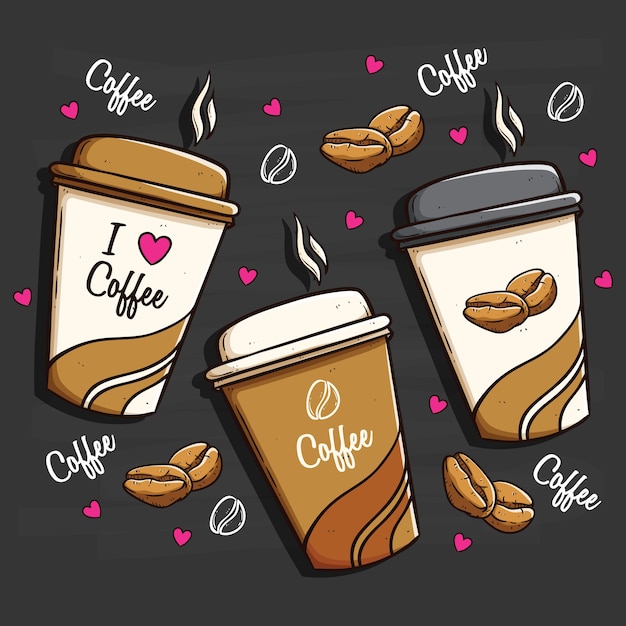 Vibrant Coffee Cup Collection with Playful Accents | Jiffy Designs