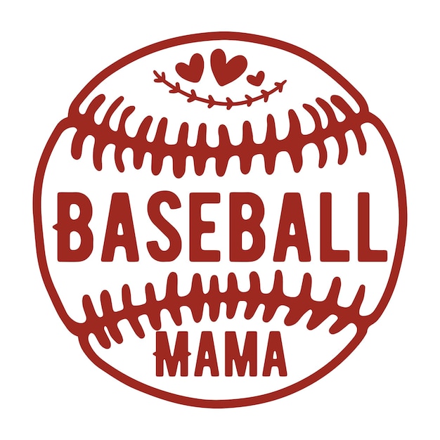 Vibrant Baseball Mama Emblem with Heartfelt Design | Jiffy Designs