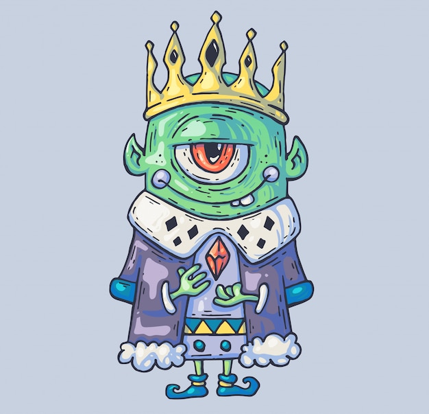 Quirky Crowned Monster Mascot in Vibrant Attire | Jiffy Designs