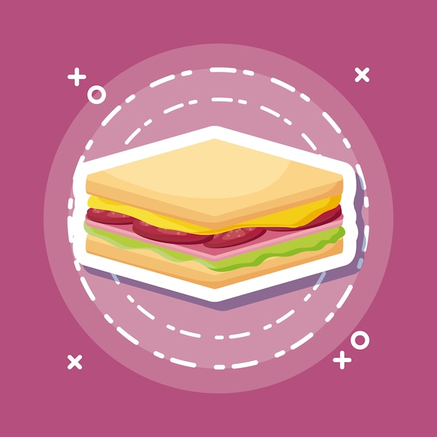 Delightful Layered Sandwich Illustration | Jiffy Designs