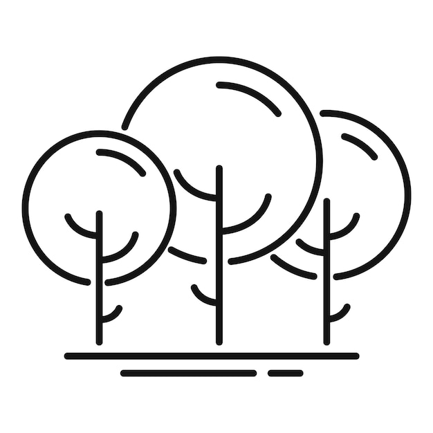 Minimalist Forest of Stylized Trees | Jiffy Designs