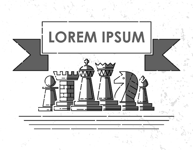 Iconic Chess Pieces Adorning a Regal Banner | Jiffy Designs