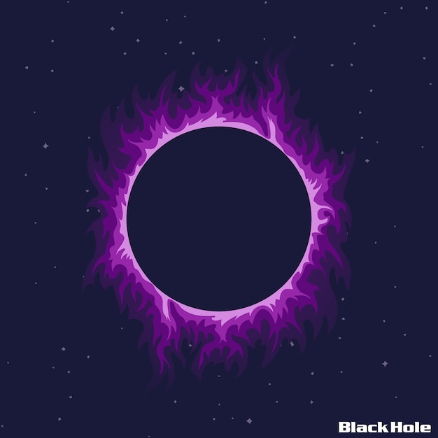Cosmic Eclipse: Vibrant Violet Flames Encircle Void's Dark Heart ...