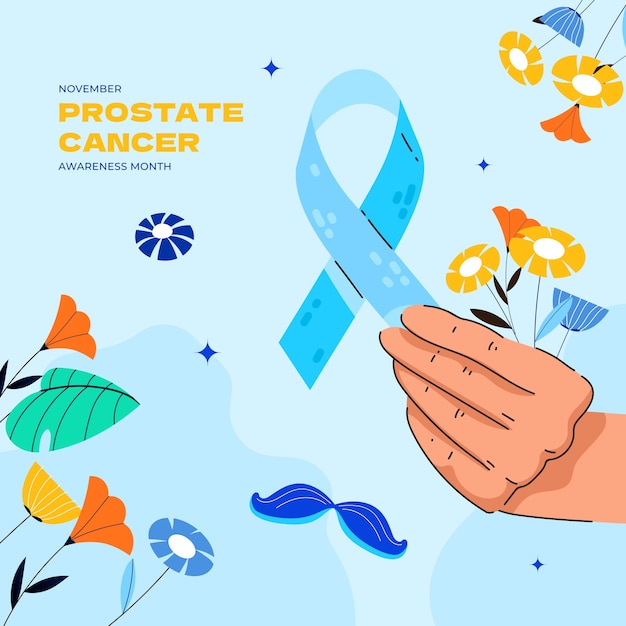 Raising Awareness: Vibrant Prostate Cancer Ribbon and Symbols | Jiffy ...