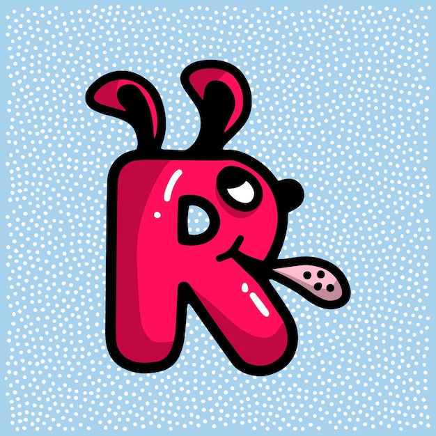 Playful Pink Rabbit-Like Creature with Whimsical Dots | Jiffy Designs