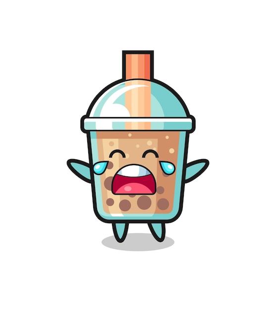 Cheerful Bubble Tea Character with Expressive Facial Features | Jiffy ...