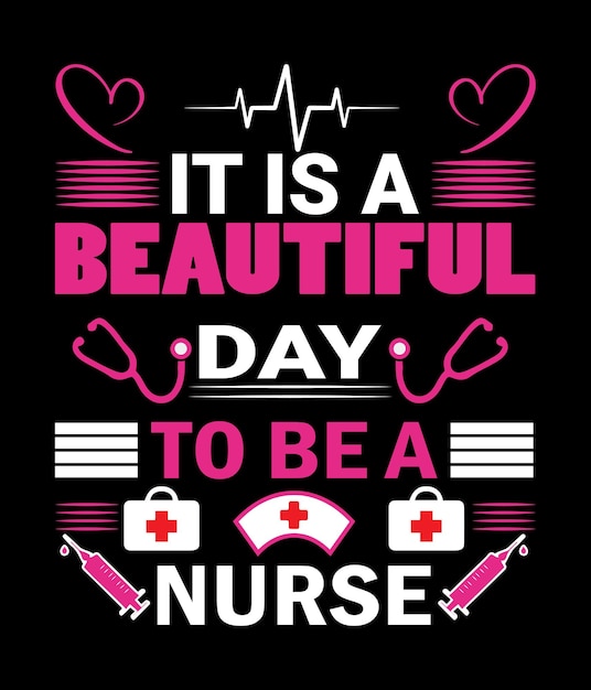 Vibrant Heart Beats and Caring Nurse Symbols on Black | Jiffy Designs