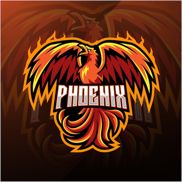 Majestic Phoenix Emblem in Fiery Hues | Jiffy Designs
