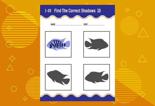 Vibrant Underwater Shadows: Match the Fish Silhouettes | Jiffy Designs