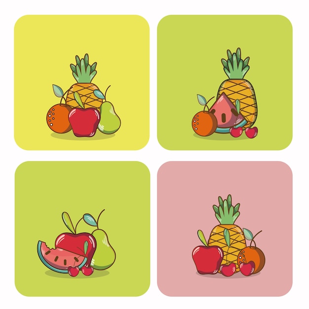 Whimsical Fruit and Veggie Characters in Vibrant Color Blocks | Jiffy ...