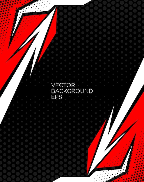 Striking Red and Black Geometric Vector Design | Jiffy Designs