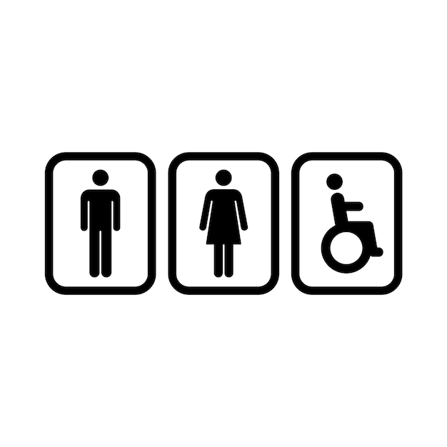 Inclusive Restroom Icons: Simplicity and Accessibility | Jiffy Designs