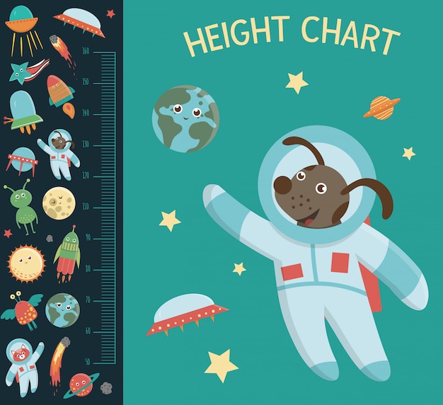 Whimsical Space Adventure on Height Chart Backdrop | Jiffy Designs