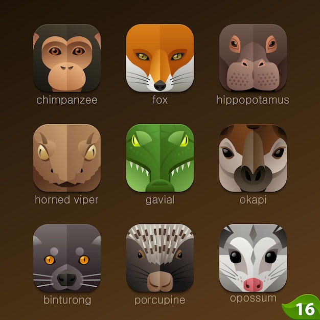 Charming Collection of Whimsical Animal Avatars and Icons | Jiffy Designs