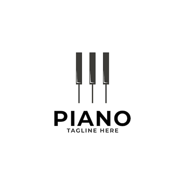 Elegant Piano Keyboard Logo with Customizable Tagline | Jiffy Designs