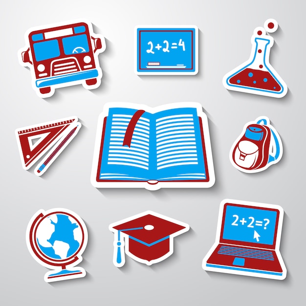 Vibrant Educational Symbols: Stickers for Classroom and Learning ...