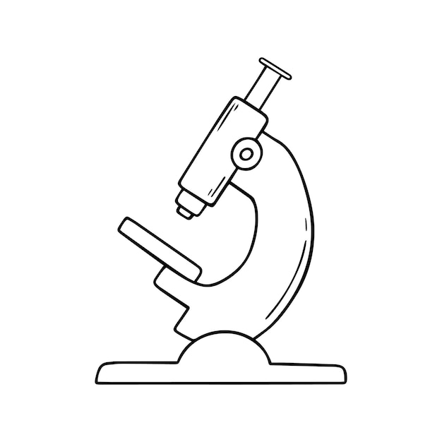 Minimalist Microscope Outline Illustration | Jiffy Designs
