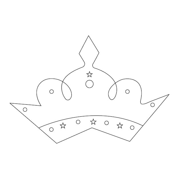 Elegant Crown with Intricate Geometric Patterns and Stars | Jiffy Designs