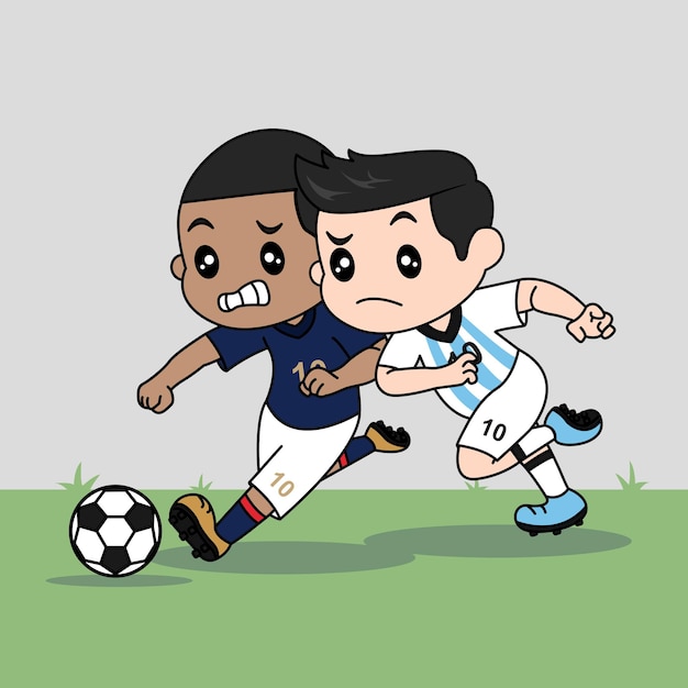 Animated Soccer Players Competing on the Field | Jiffy Designs
