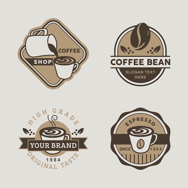 Versatile Collection of Stylish Coffee-Themed Logos and Badges | Jiffy ...