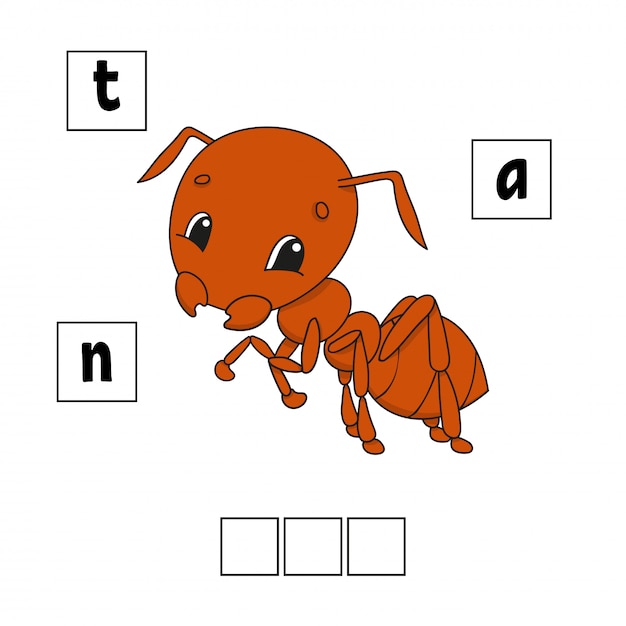 Adorable Cartoon Ant Exploring the Alphabet | Jiffy Designs