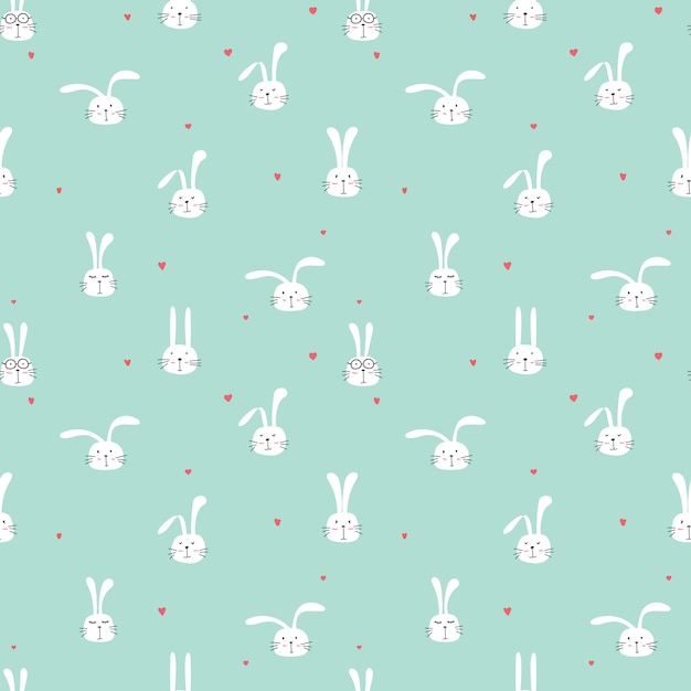 Delightful Bunny Meadow: A Whimsical Repeating Pattern | Jiffy Designs