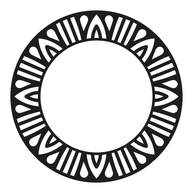 Captivating Tribal Circle Frame with Geometric Patterns | Jiffy Designs