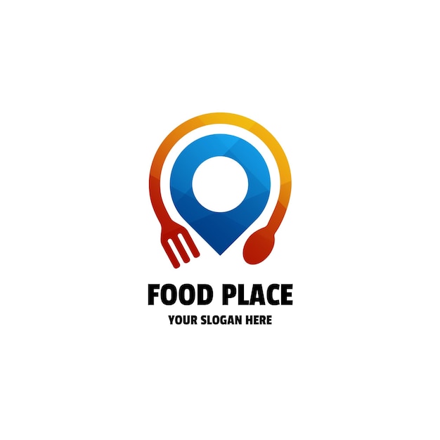 Vibrant Food Location Icon with Customizable Slogan | Jiffy Designs