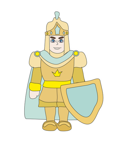 Funny Cartoon Knight On White Background | Jiffy Designs