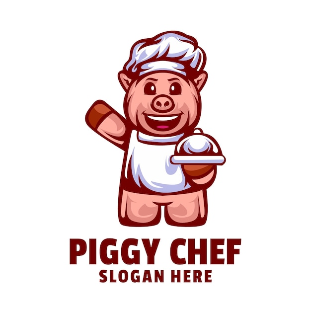Cheerful Piggy Chef Mascot with Cooking Utensils | Jiffy Designs