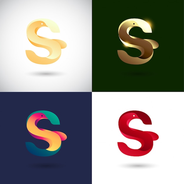 Stylized 3D Letter S in Different Colors and Textures | Jiffy Designs
