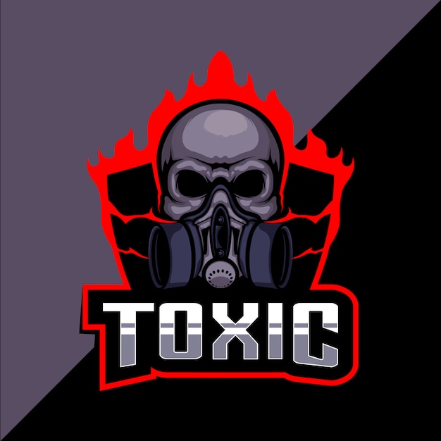 Menacing Skull with Toxic Hazard Emblem | Jiffy Designs