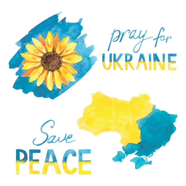 Vibrant Sunflower and Ukraine Map Calling for Peace | Jiffy Designs