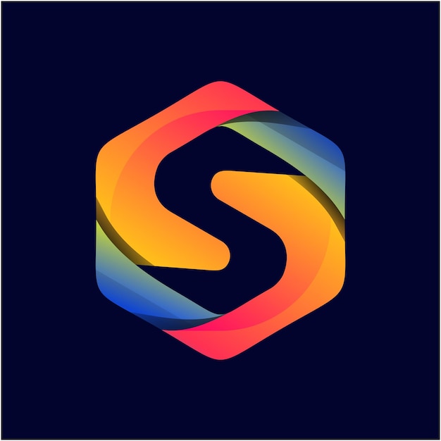 Vibrant Hexagonal Swirl in Striking Gradient Colors | Jiffy Designs