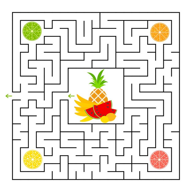 Vibrant Pineapple Maze: Navigating a Tropical Labyrinth | Jiffy Designs