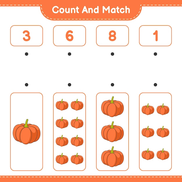 Vibrant Pumpkin Count and Match Activity | Jiffy Designs