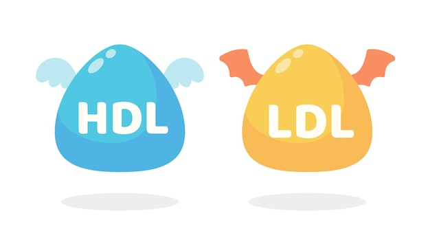 Playful Cholesterol Symbols: HDL and LDL Illustrated | Jiffy Designs