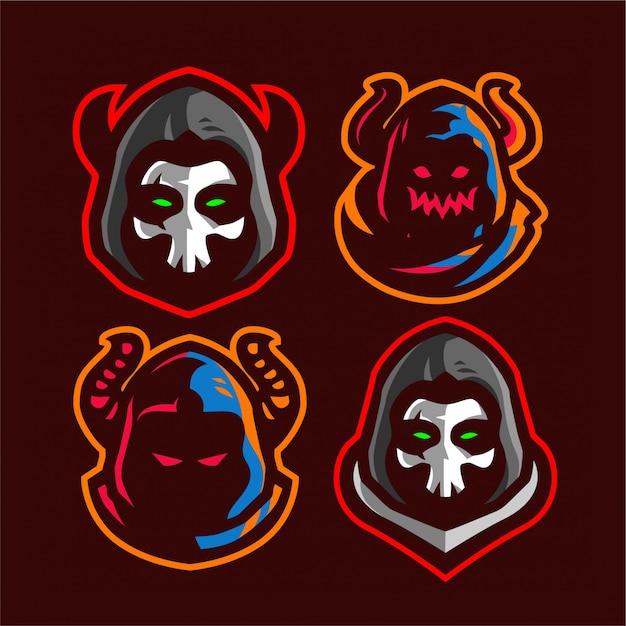 Striking Neon Skull Emblems for Apparel and Branding | Jiffy Designs